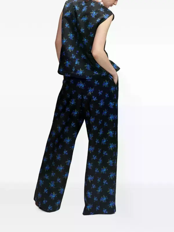 Essentiel Antwerp Klara Floral-print Ruffled Top
