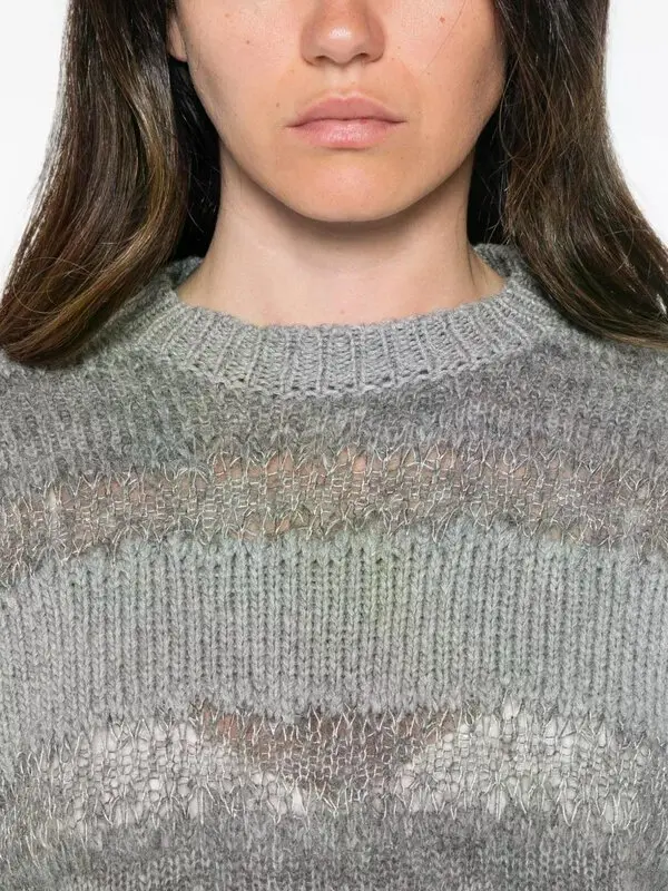 Fabiana Filippi Striped Open-knit Sweater