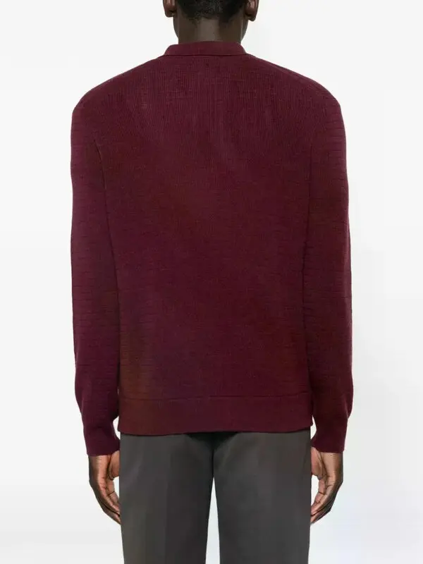 Canali Half-zip Textured-knit Sweater