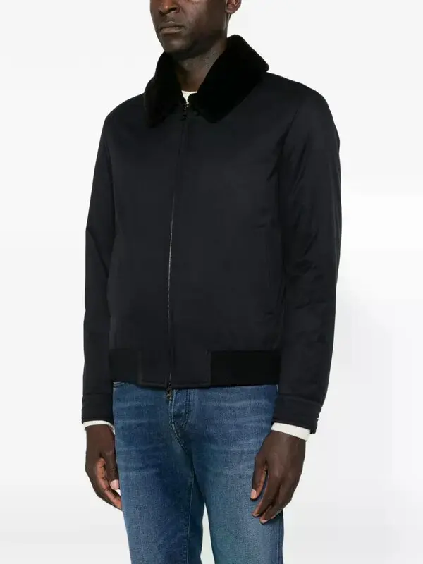 MANZONI 24 Shearling-collar Zip-up Jacket
