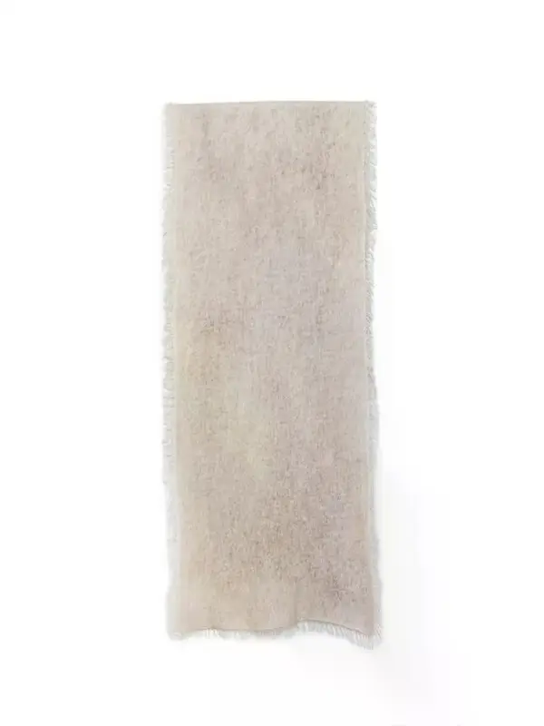 Avant Toi Frayed Cashmere Scarf - Neutrals