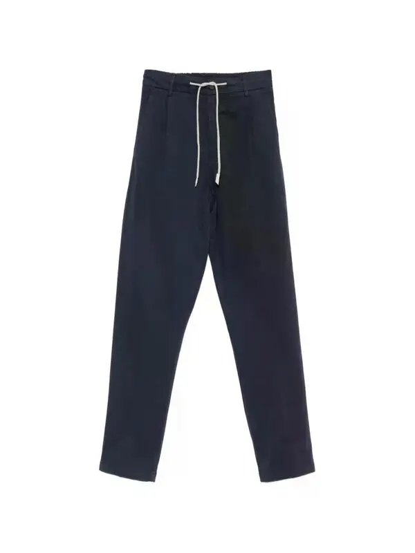 Eleventy Drawstring Straight-leg Trousers - Blue