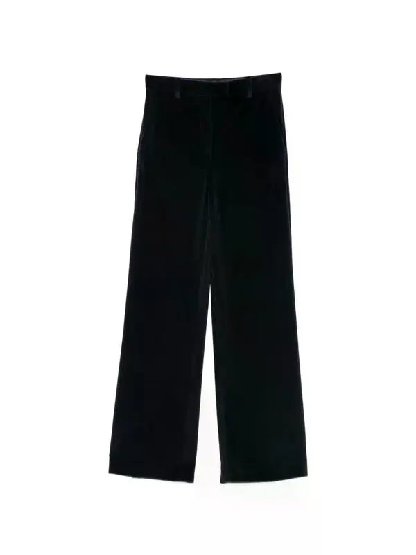 CIRCOLO 1901 Velvet Wide-leg Trousers - Black