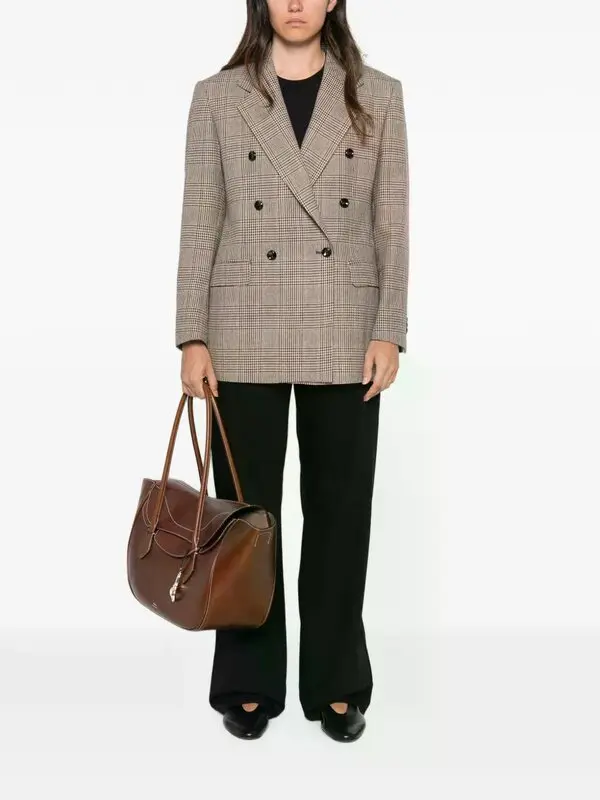 Tagliatore Check-pattern Double-breasted Jacket - Neutrals
