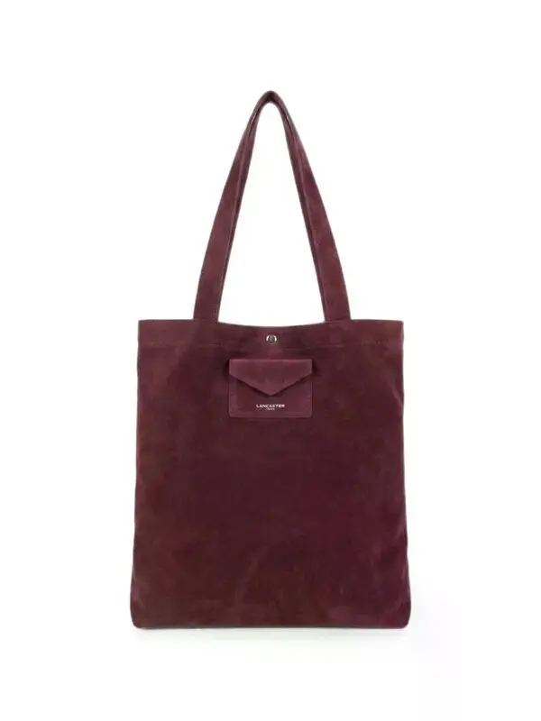 LANCASTER Suede-finish Logo-patch Shouder Bag