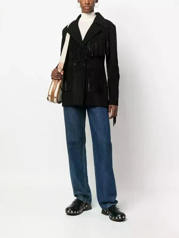 DANCASSAB Rivera Fringed Leather Jacket
