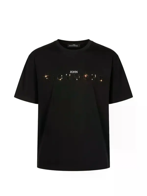 John Richmond Crystal-embellished Logo-print T-shirt