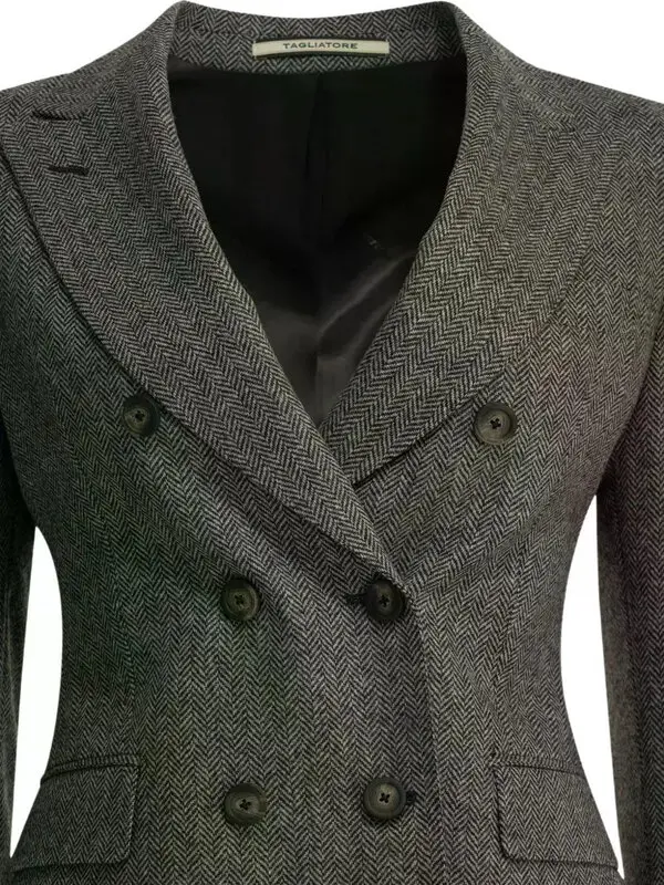 Tagliatore Herringbone Double-breasted Blazer