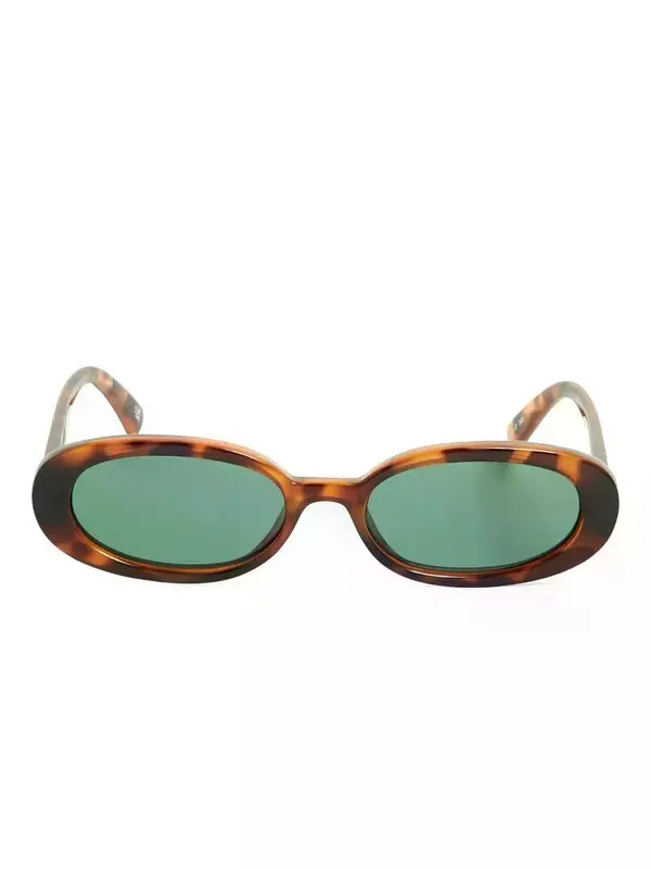 Le Specs Outta Love Oval-frame Sunglasses - Brown