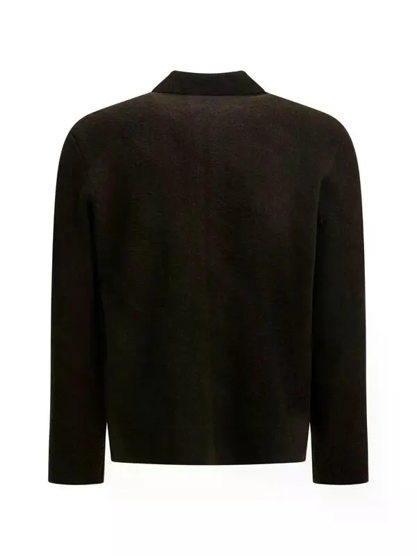 Tagliatore Zip-up Collared Cardigan - Brown