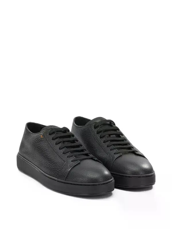 Santoni Grained Leather Sneakers