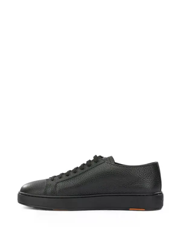 Santoni Grained Leather Sneakers