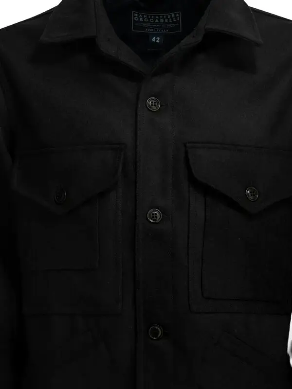 CECCARELLI Wool Pocket-detail Overshirt