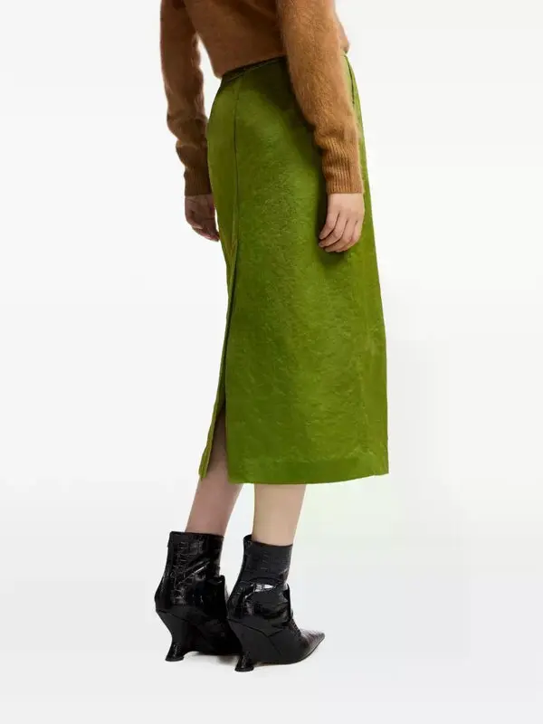 Essentiel Antwerp Kustard High-rise Straight Midi Skirt