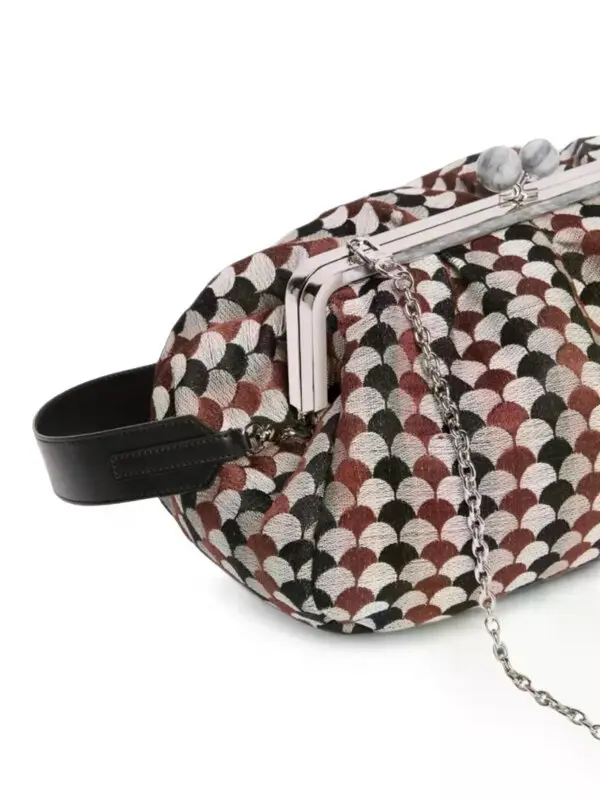 Max Mara Pasticcino Bag In Linen, Silk And Cotton Jacquard