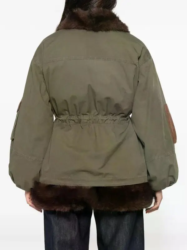 FRONT STREET 8 Faux-fur Trim Drawstring Coat