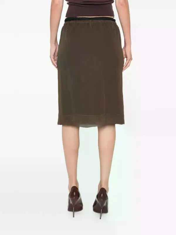 N°21 Lace-trim Midi Skirt