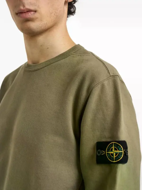 Stone Island Logo-patch Sweater - Green