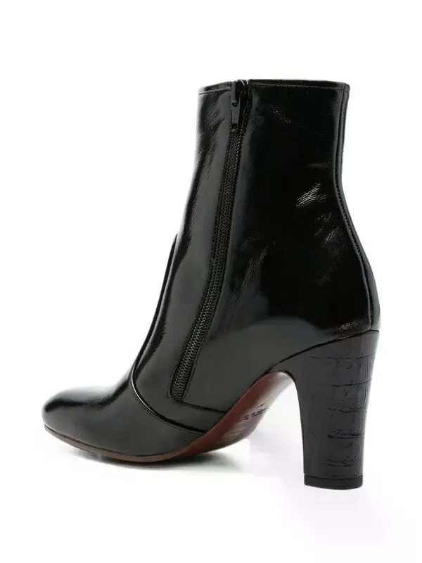 Chie Mihara Manel Croc-effect Leather Ankle Boots