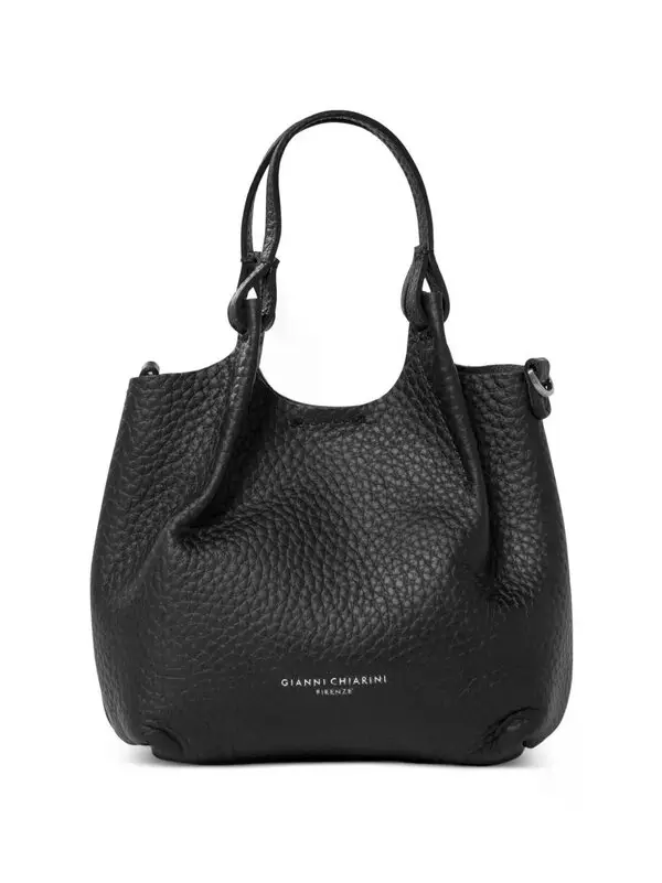 GIANNI CHIARINI Pebbled-leather Tote Bag - Black