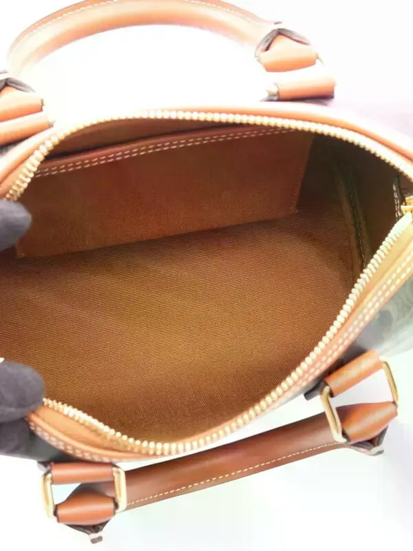 Celine 2000-2026 Small Triomphe Coated Canvas Boston Bag Satchel