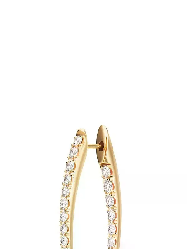 Melissa Kaye 18kt Yellow And Diamond Cristina Large Earrings