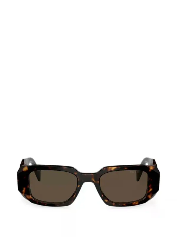 Prada Symbole Geometric-frame Sunglasses - Brown