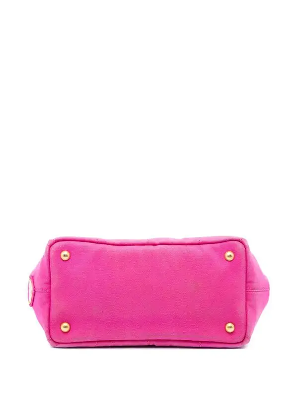 Prada 2013-2026 Small Canvas Canapa Logo Tote Satchel