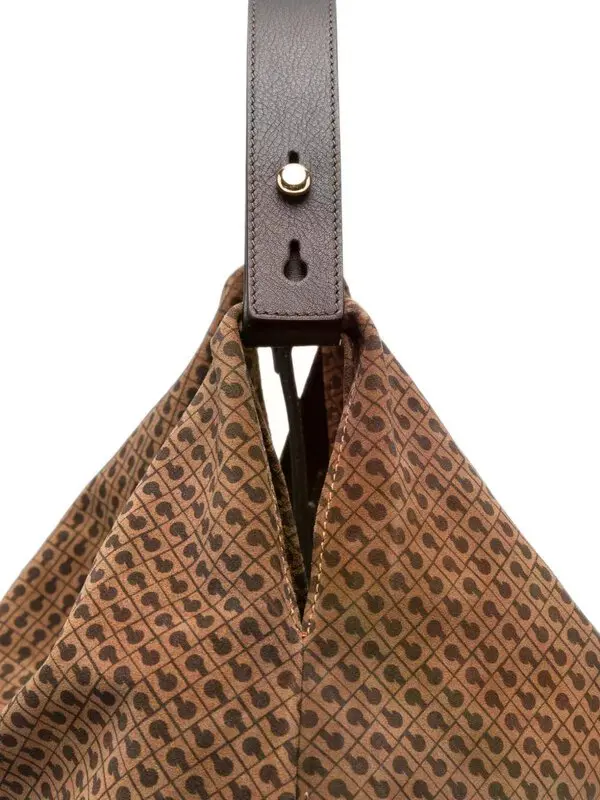 GHERARDINI Medium Monogram-pattern Leather Shoulder Bag