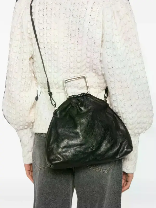 AUTENTICA 504 Leather Metal-handle Tote Bag