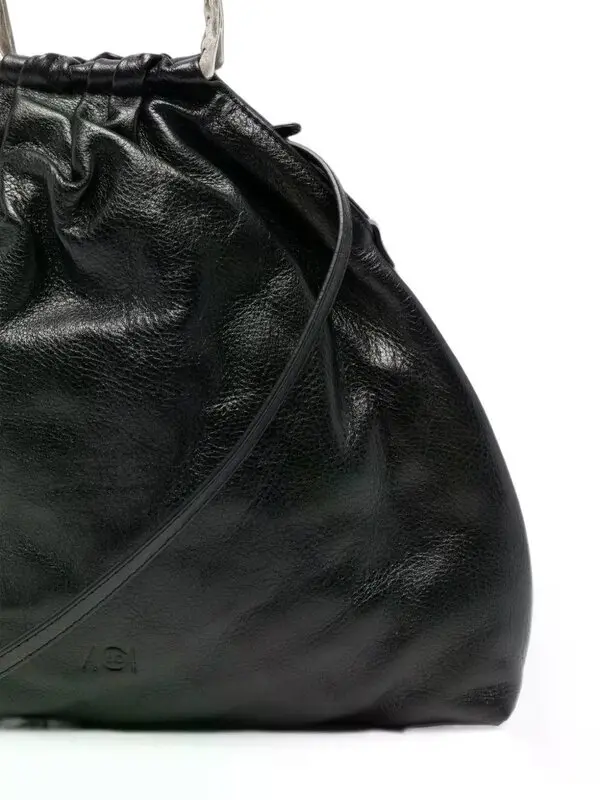 AUTENTICA 504 Leather Metal-handle Tote Bag