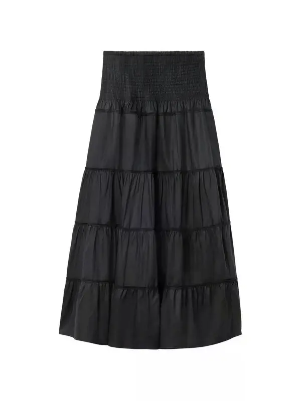 Filippa K Shirred Tiered Maxi Skirt
