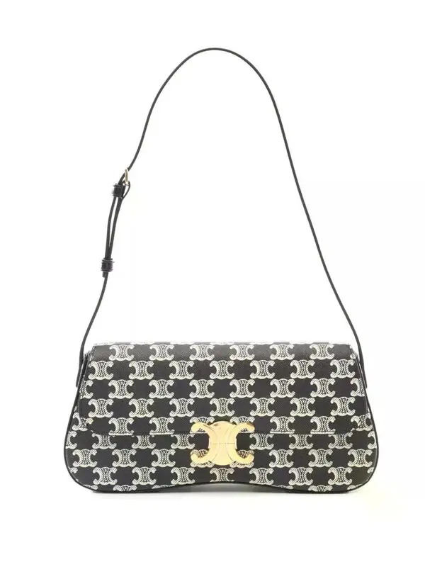 Celine 2000-2026 Medium Triomphe Coated Canvas Roller Shoulder Bag