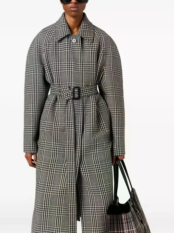 Stella McCartney Prince Of Wales Check Belted Coat