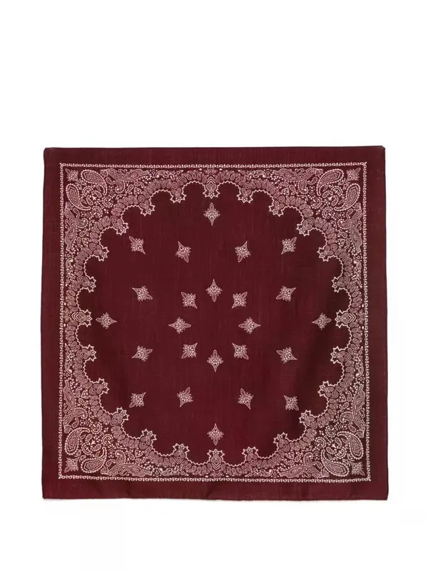 Destin Paisley-print Bandana Scarf - Red