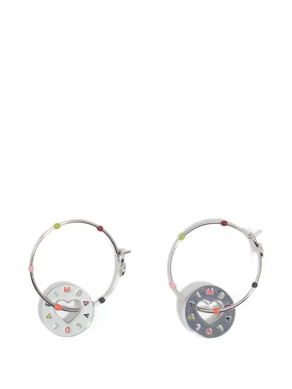 Bimba Y Lola Heart Charm Earrings - Silver