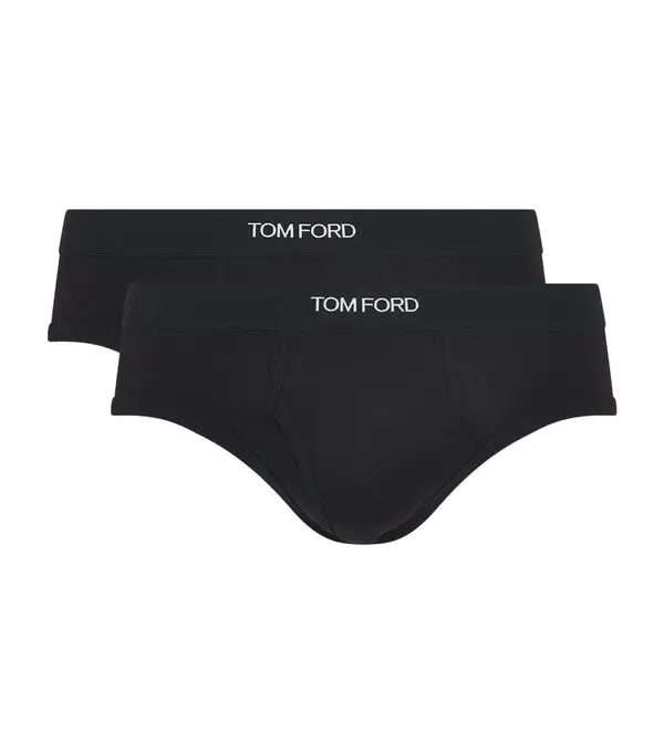 TOM FORD Stretch-cotton Logo Briefs