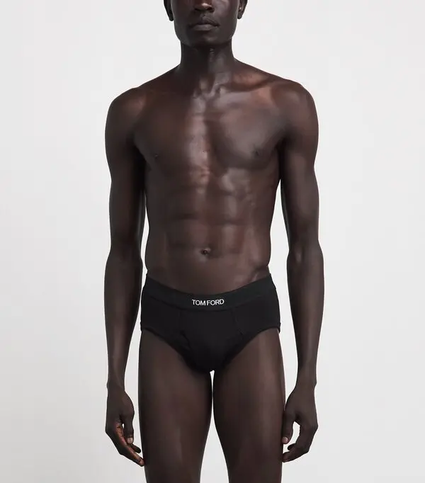 TOM FORD Stretch-cotton Logo Briefs
