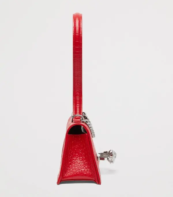Alexander McQueen Croc-effect Jewelled Top-handle Bag