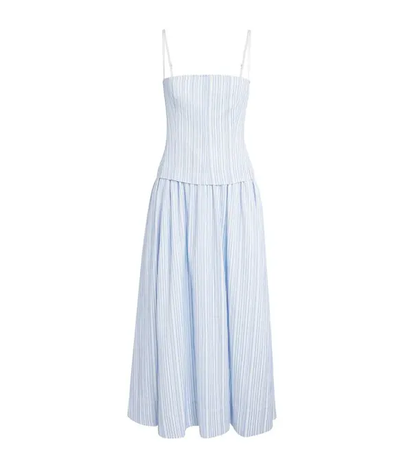 Simkhai Quinlin Bustier Midi Dress - Blue