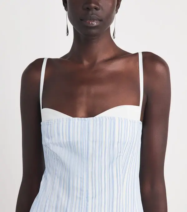 Simkhai Quinlin Bustier Midi Dress - Blue