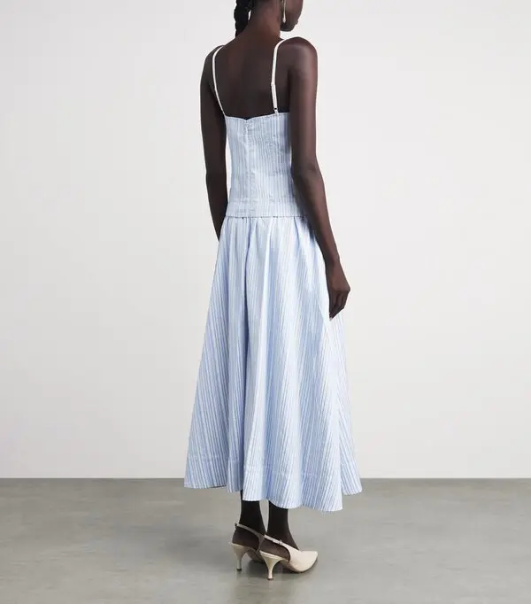 Simkhai Quinlin Bustier Midi Dress - Blue