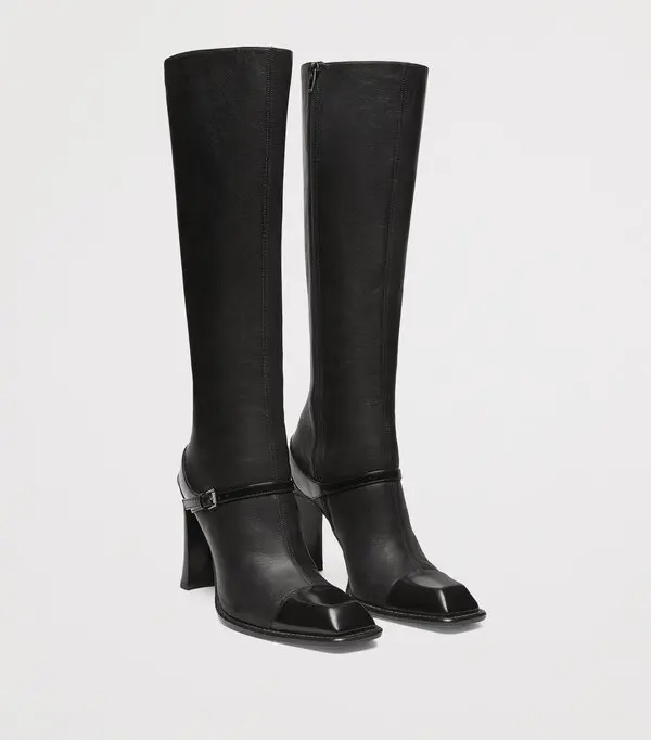 Alexander McQueen Leather Niko Knee-high Boots 95