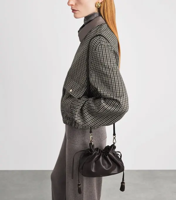 Fabiana Filippi Nappa Leather Muffin Clutch Bag