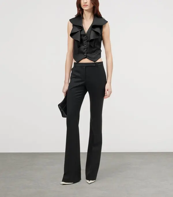 Alexander McQueen Wool Waterfall-collar Waistcoat