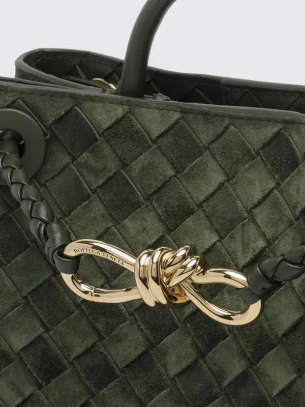 Bottega Veneta Andiamo Small Intrecciato Calf Leather Handbag - Green