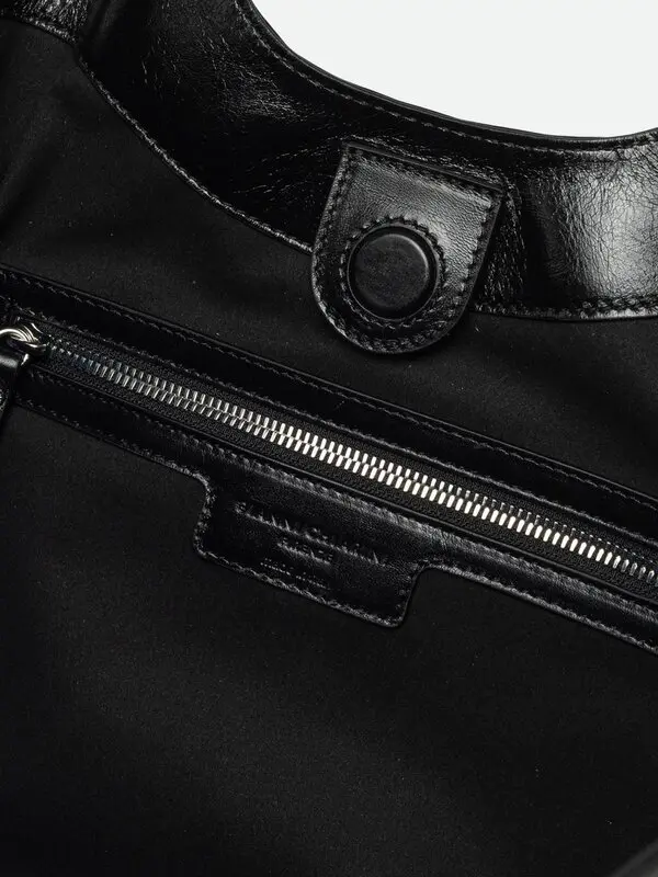 GIANNI CHIARINI Large Duo Shoulder Bag In Leather And Suede - Black