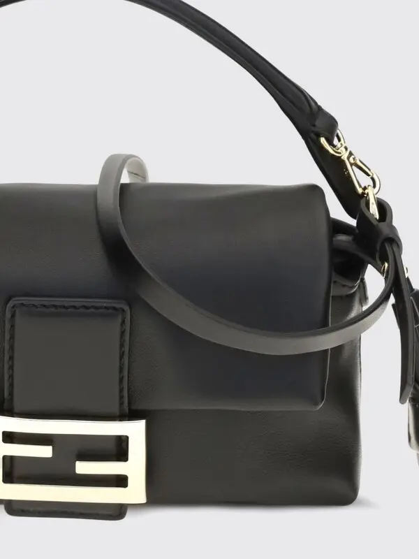 Fendi Baguette Mini Bag In Nappa Leather With Ff Logo