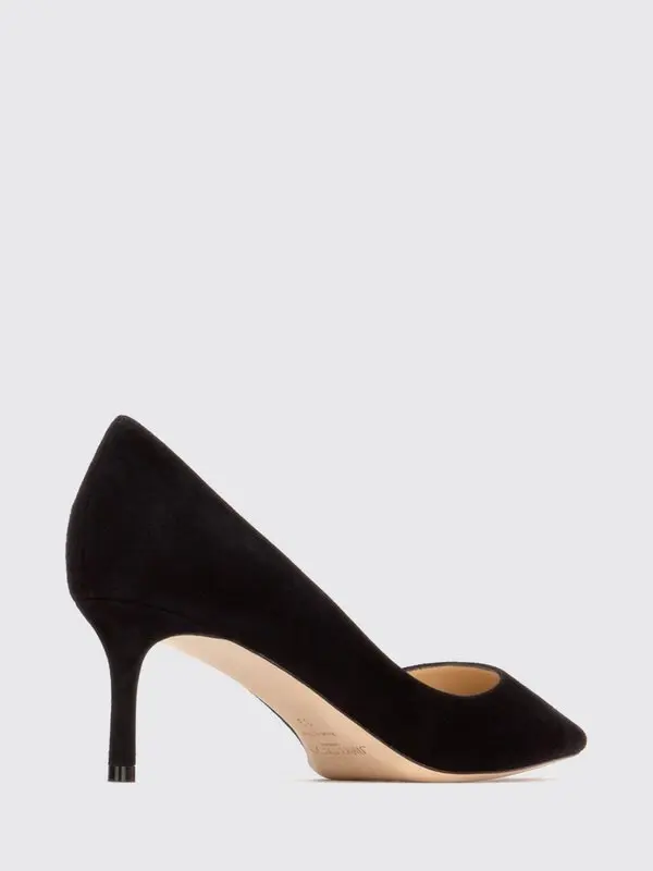 JIMMY CHOO Romy Suede Mid-heel Pumps With Almond Toe