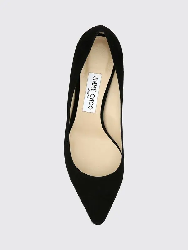 JIMMY CHOO Romy Suede Mid-heel Pumps With Almond Toe